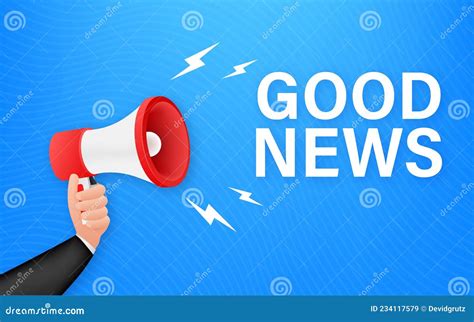 Megaphone With Good News Megaphone Banner Web Design Stock Vector