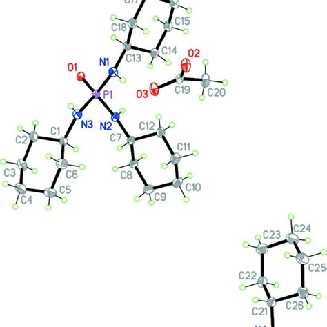 An Ortep Style Plot And Atom Labeling Scheme For The Title Cocrystal