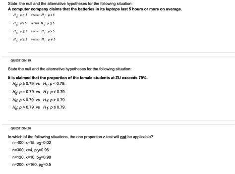 Solved State The Null And The Alternative Hypotheses For The Chegg