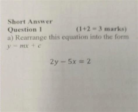 Anyone Know How To Rearrange This Equation Into This Form R Maths