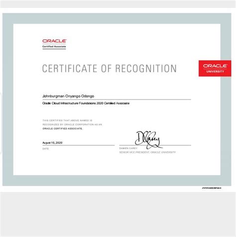 Johnburgman Onyango On Linkedin Oraclecertification Oraclecloudinfrastructure