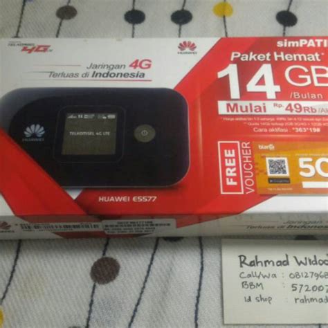 Jual Modem Wifi Huawei E Pahe Tsel Gb Shopee Indonesia