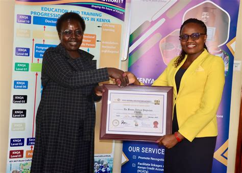 Knqa Ceo Presents Registration Certificate To Kisumu National Polytechnic Kenya National