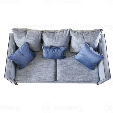Lawson Sofa Top View Full Length Isolate On Transparency Background