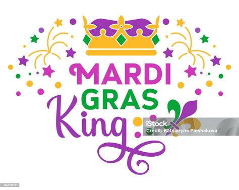마디 그라 킹 크라운과 플뢰르 드 리스가 있는 마디 그라 디자인 Mardi Gras에 대한 스톡 벡터 아트 및 기타 이미지