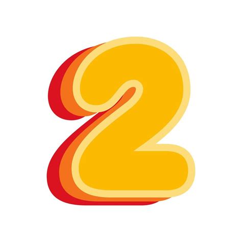 Number 2 Orange Vector Illustration 12748341 Vector Art At Vecteezy