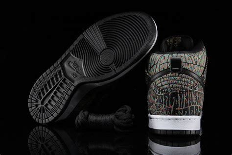 Nike Sb Dunk High Premium Black Rainbow Sneaker Freaker