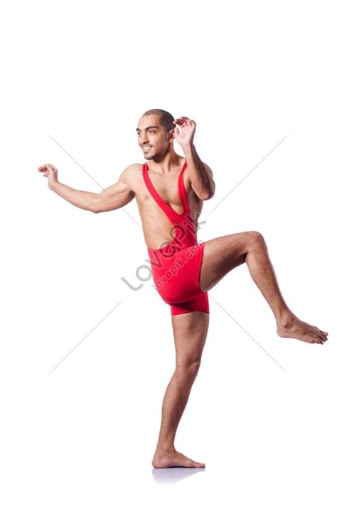 Backgroundyoung 레슬링 선수 흰색 배경에 고립입니다 사진 무료 다운로드 Lovepik
