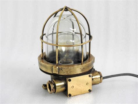 Vintage Nautical Solid Brass Passageway Light Bulkhead Cellingwall