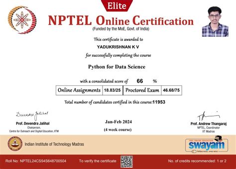 yadukrishnan k v on linkedin python datascience certification