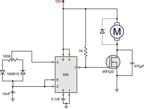 Pwm NE Based Speed Controller Circuit Contradicting Pins In Tutorials Electrical