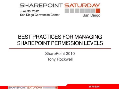 Ppt Best Practices For Managing Sharepoint Permission Levels