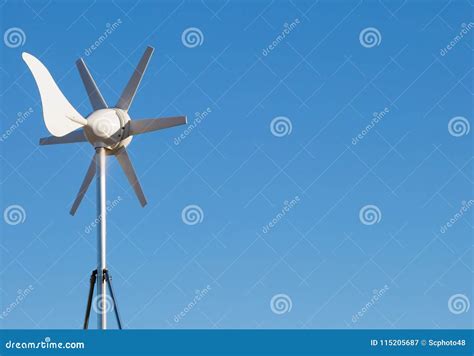 Small Wind Powered Electric Generator Stock Image Image Of Ecofriendly Electricity 115205687