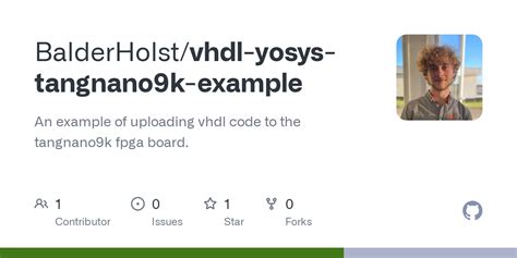 GitHub BalderHolst Vhdl Yosys Tangnano K Example An Example Of Uploading Vhdl Code To The