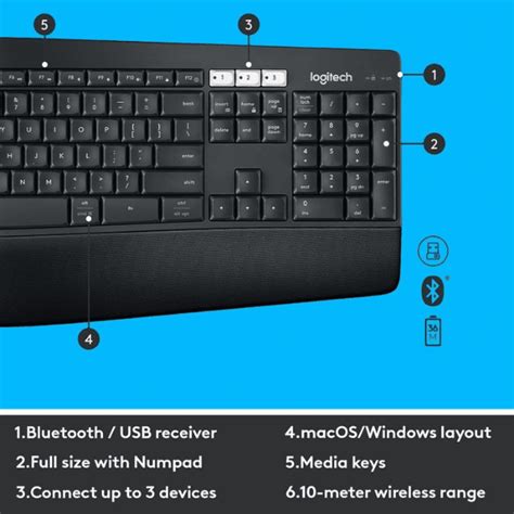 Logitech Mk850 Performance Wireless Keyboard And Mouse Combo Echo Tech