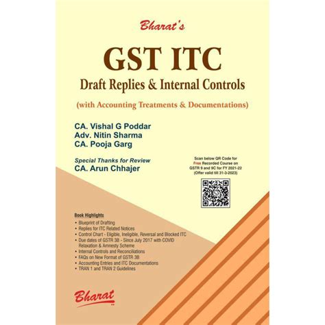 Bharat GST ITC Draft Replies Internal Controls By CA Vishal G Poddar Adv Nitin Sharma CA