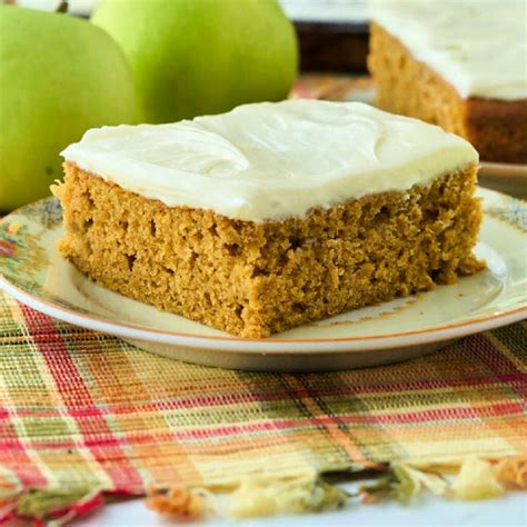 Pumpkin Apple Cake With Cream Cheese Frosting