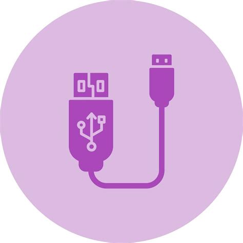Usb Cable Vector Icon Vector Art At Vecteezy