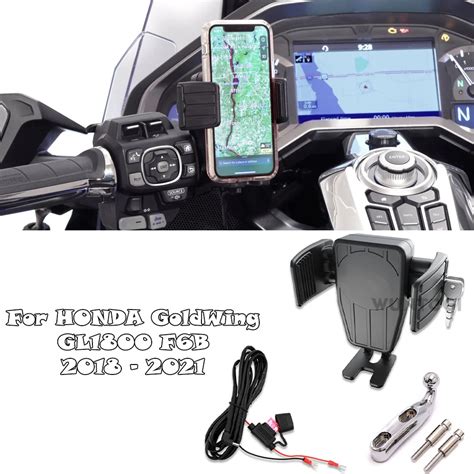 골드 윙 1800 오토바이 무선 고속 충전 Gps 전화 홀더 네비게이션 브래킷 혼다 Goldwing Gl 1800 F6b