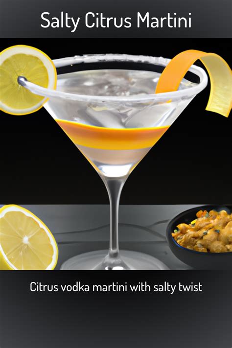 Salty Citrus Martini Citrus Vodka Martini With Salty Twist