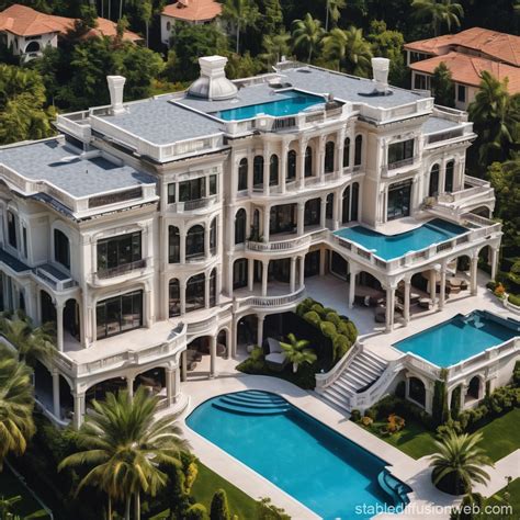 Lavish Multi Level Mansion Stable Diffusion Online
