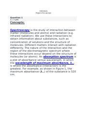 CHM 2045L Project 2 Pre Lab Quiz Docx CHM 2045L Project 2 Pre Lab Quiz Question 1 1 1 Pts