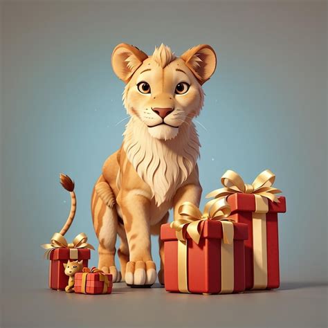 Cute Lioness Brings Ts Vector Premium Ai Generated Image