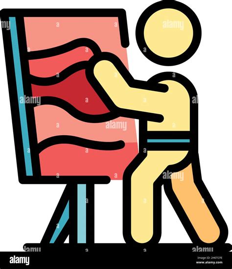 Ergonomic Work Icon Outline Ergonomic Work Vector Icon Color Flat Isolated Stock Vector Image