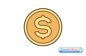 How To Draw A Coin Step By Step Easy Easyartstart