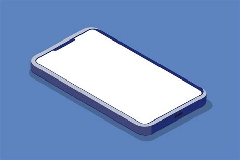 3d векторный макет смартфона с пустым белым экраном Реалистичная иллюстрация устройства для