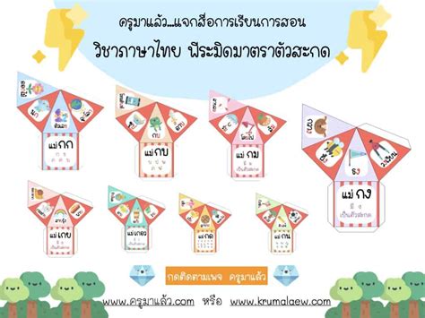 แจกฟรีไฟล์ สื่อการเรียนสอน ภาษาไทย พีระมิดมาตราตัวสะกด ครูมาแล้ว