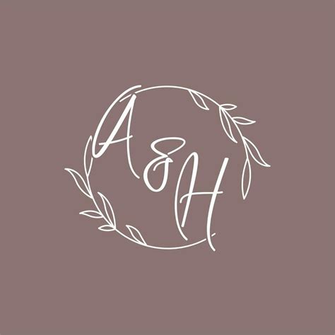Ah Wedding Initials Monogram Logo Ideas 23680031 Vector Art At Vecteezy