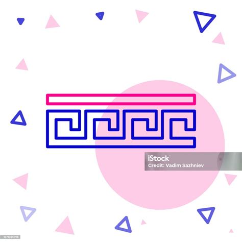 흰색 배경에 고립 된 고대 그리스 패턴 아이콘 라인 다채로운 개요 개념 벡터 0명에 대한 스톡 벡터 아트 및 기타 이미지 0명 고대의 고전 양식 Istock