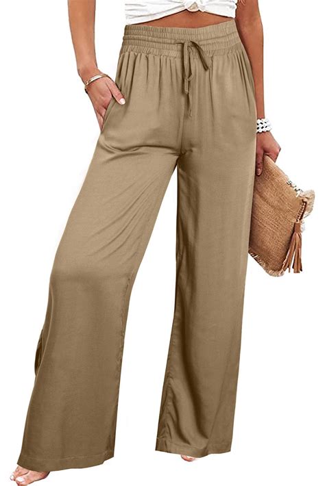 Evaless Pants For Women Flowy Wide Leg Palazzo Pants High Waisted