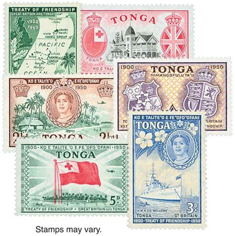 Mp1061 Tonga 50 Different Stamps Mystic Stamp Company