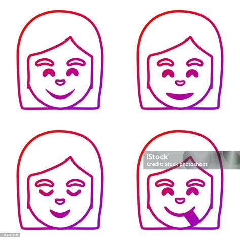 Graceful Woman Expression Emoji Stock Illustration Download Image Now