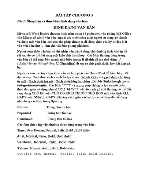 BÀi TẬp ChƯƠng 3 Pdf