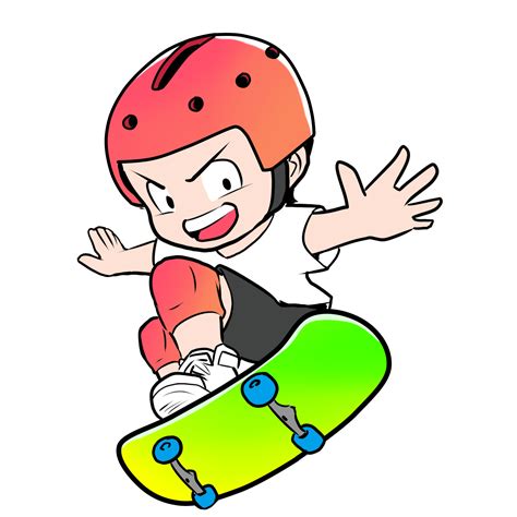 スケボー｜フリーのイラスト素材「もってけ画廊」