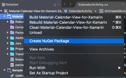 Customizable Calendar Widget For Xamarin Android Platform