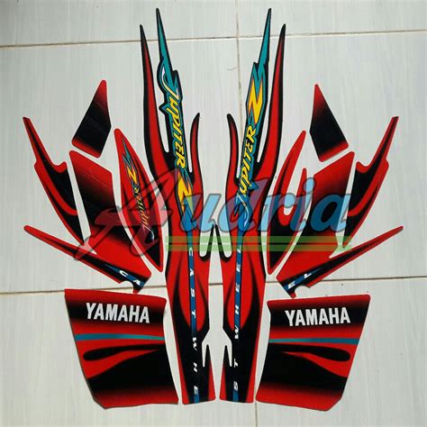 Jual Stiker Striping Motor Yamaha Jupiter Z Cw 2004 Merah Hitam