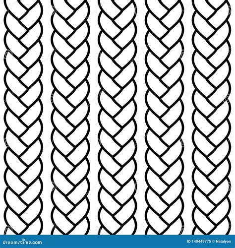Braided Seamless Pattern Wooden Braided Texture Royalty Free Stock