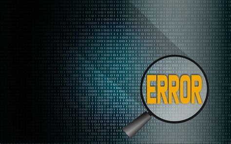 Premium Photo Error Word With Binary Background