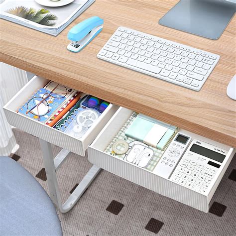 MUOIVG Cassetto Sotto Scrivania 2 PCS Cassetto Medi E Grandi