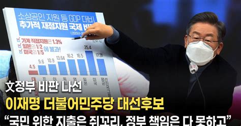 “코로나 비용 국민에 떠넘겨” 이재명 文정부 강력비판