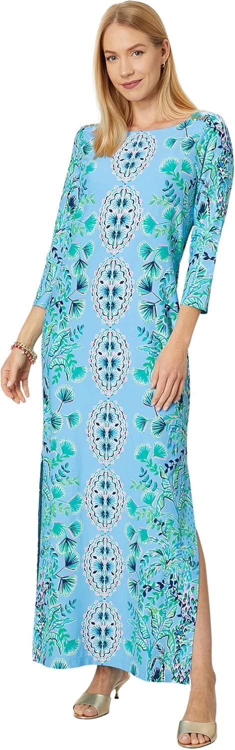 Lilly Pulitzer Upf Chillylilly Seralina Maxi Dress Frenchie Blue