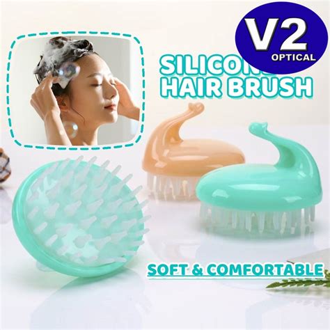 Silicone Edge Shower Scalper Hair Brush Spa Care Deep Washing Cleaning