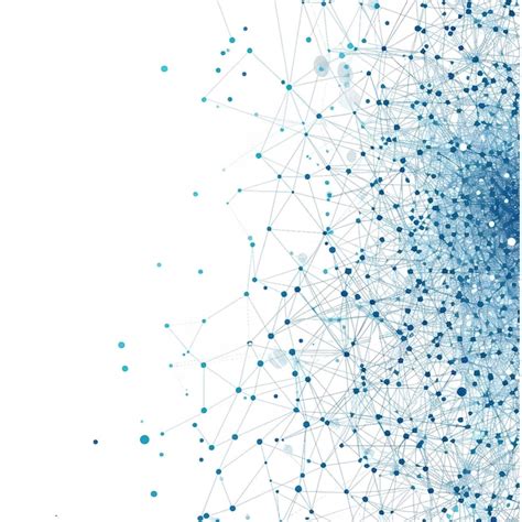 Dynamic Blue Tech Pattern Abstract Dots And Lines For Neural Networks