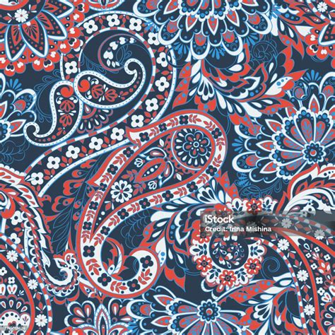 다 마스크 스타일의 페이 즐 리 꽃 벡터 일러스트 완벽 한 배경 0명에 대한 스톡 벡터 아트 및 기타 이미지 0명 꽃 식물 꽃무늬 Istock