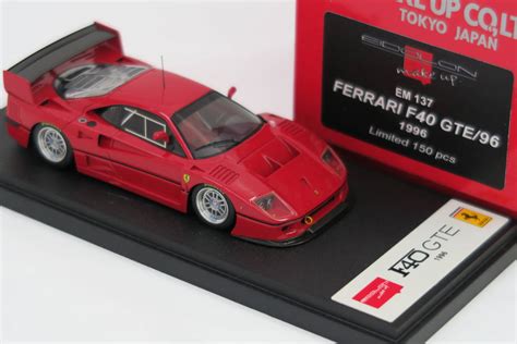【目立った傷や汚れなし】アイドロン 143 フェラーリ F40 Gte／96 レッド 限定150台 Make Up メイクアップ の落札情報