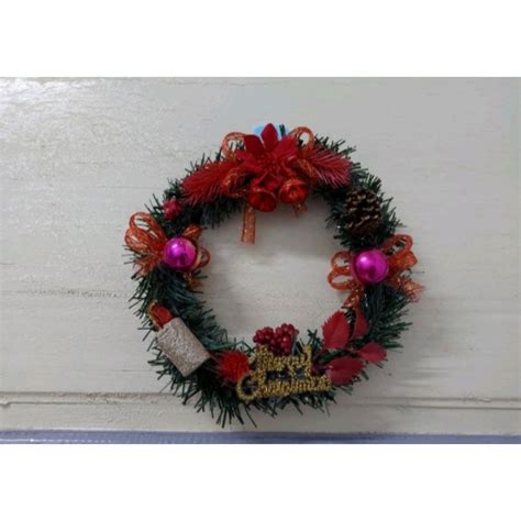 Jual Dekorasi Karangan Bunga Hiasan Natal Pintu Wreath Krans Murah